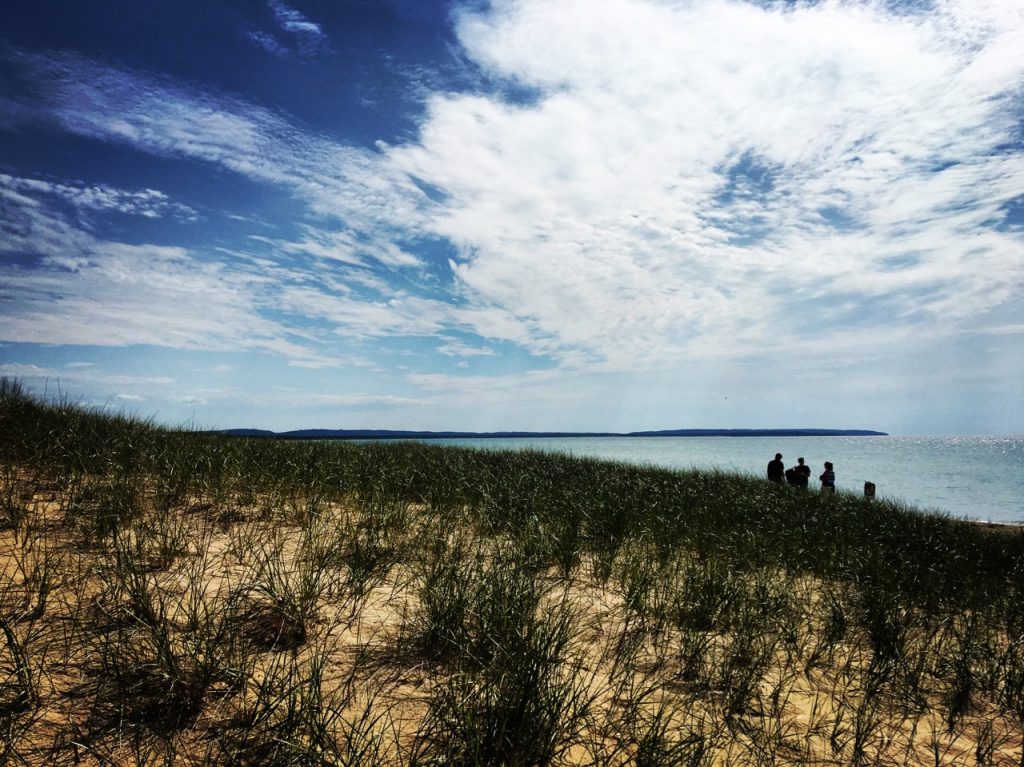 Climbing a Giant Dune In The Rain - Sleeping Bear Dunes National ...